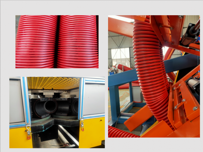 Integral 100kw 12m/Min Corrugated Drain Pipe Extruder